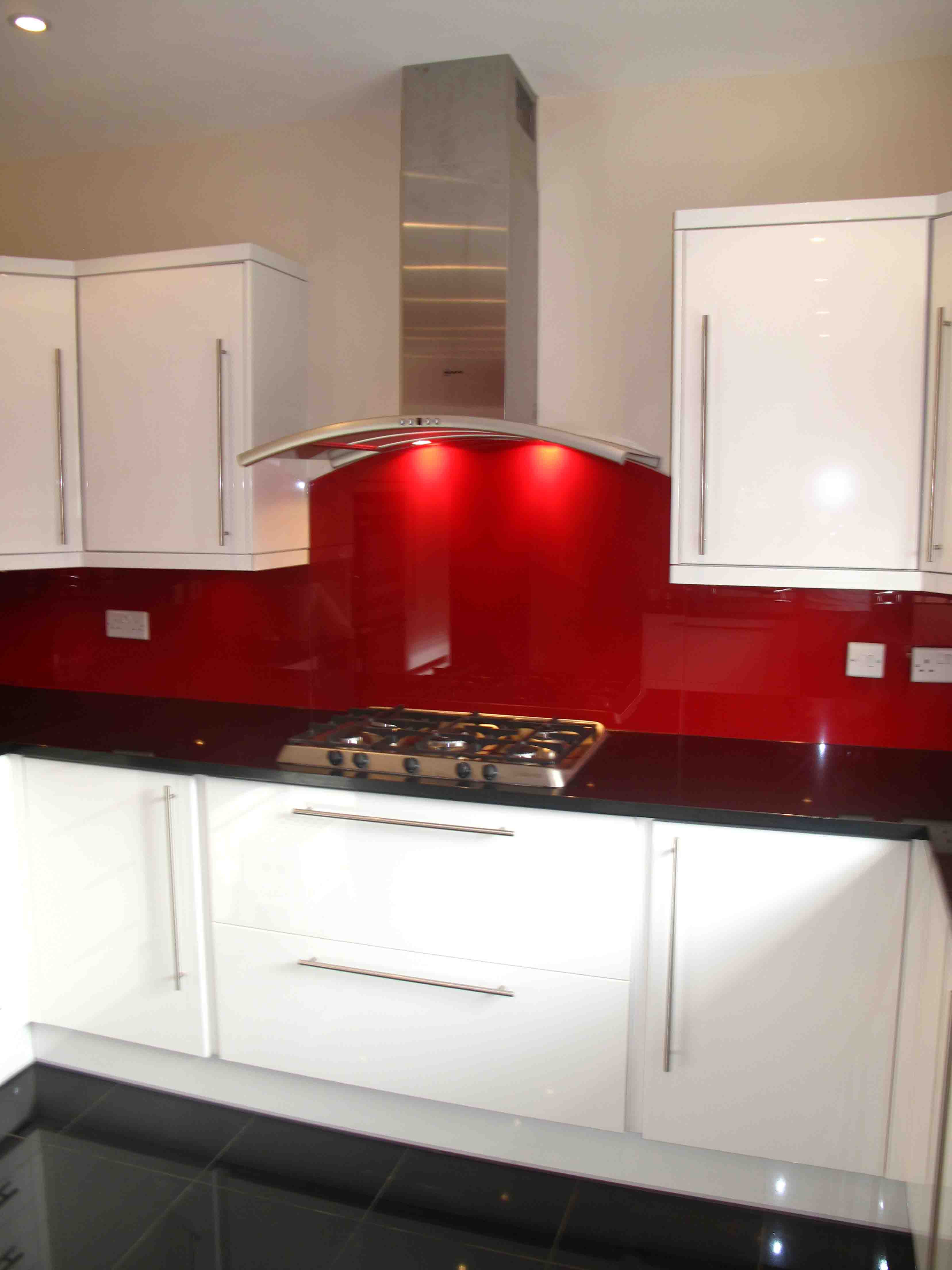 Lipstick Red Glass Splashback - Glass360 - Specialist and Bespoke Glass